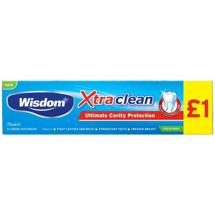 Wisdom Toothpaste 75ml Xtra Clean Fresh Mint - Hampdens - Wholesale ...