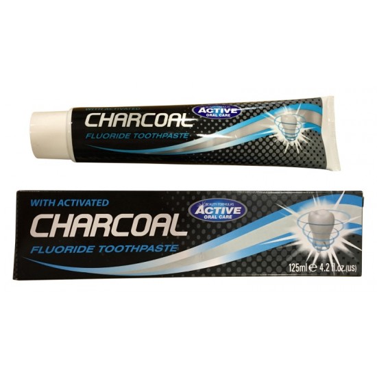 Active Toothpaste 125ml Charcoal - Hampdens - Wholesale Supplier to the ...
