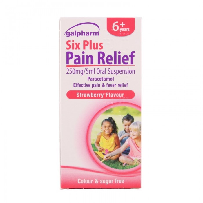 Galpharm Six Plus Pain Relief 250mg/5ml Suspension 80ml [GSL ...